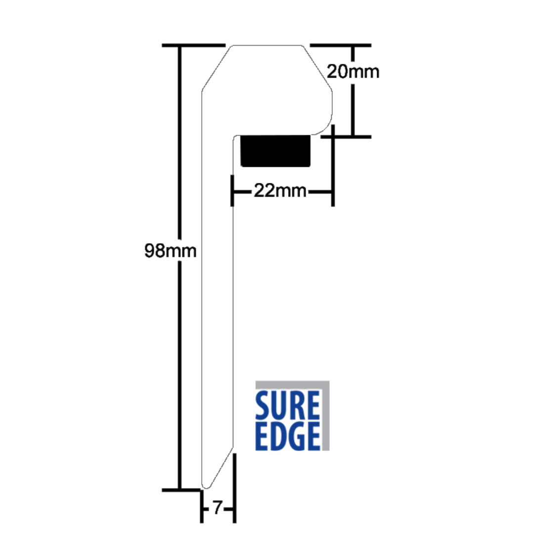 Sure Edge Kerb Trim 2.5M | Rubber4Roofs
