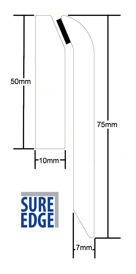 Sure Edge Gutter Drip Trim 2.5M | Rubber4Roofs